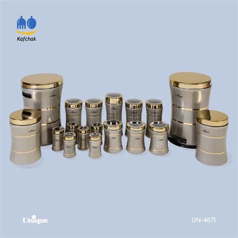 ست 18 پارچه سطل یونیک مدل 4671 تمام استیل کفچک