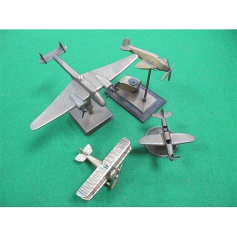 Wwiwwii Trench Art Brass Model Sopwith Camel Aircraft And Other Brass