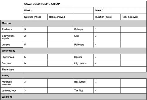 Exercise Programming Templates