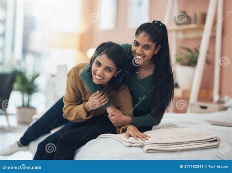 Were Always Teasing Each Other Two Happy Young Women Sitting Together