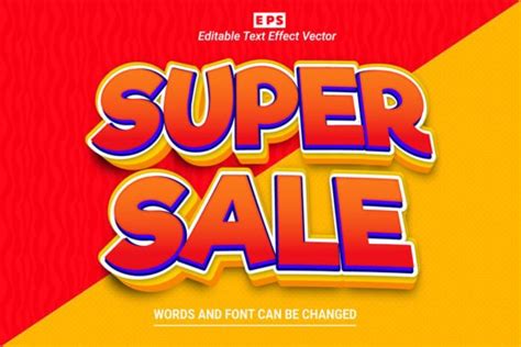 Super 3d Editable Text Effect Vector Graphic By Truevector · Creative Fabrica