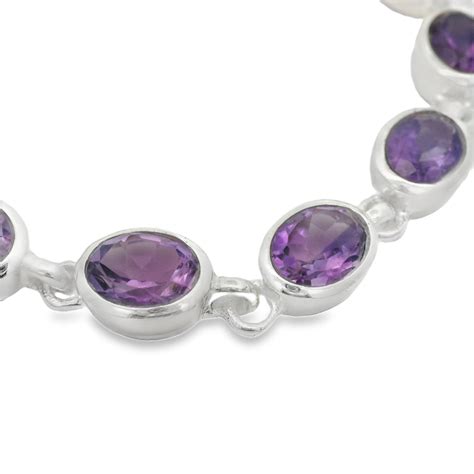 Sterling Silver Amethyst Bracelet