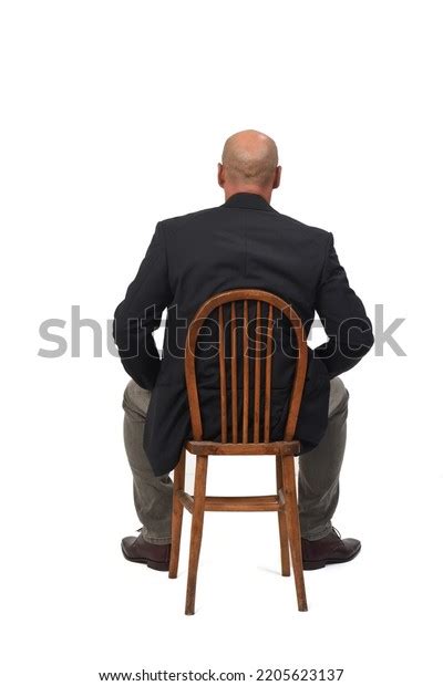 Back View Bald Man Sitting On Stock Photo Shutterstock