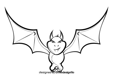 Bat Clip Art Outline 5953404 Clipart Library