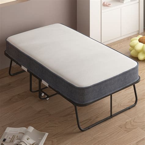 Alwyn Home Balus Folding Bed With Mattress For Adults Roll Away Bed