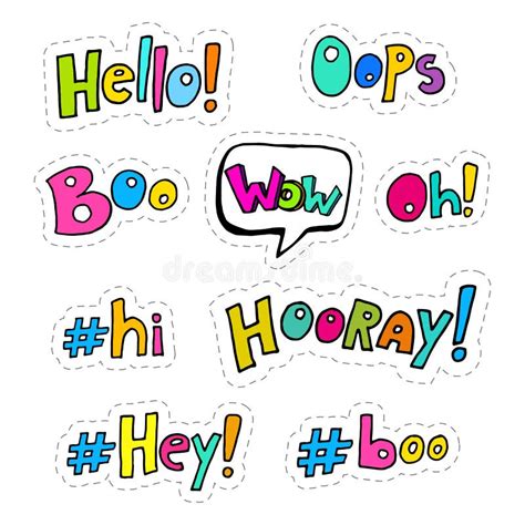 Speech Bubble Interjection Set 2 Svgpng Hand Drawing