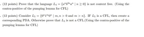 solved 12 points prove that the language l4 {a 62na