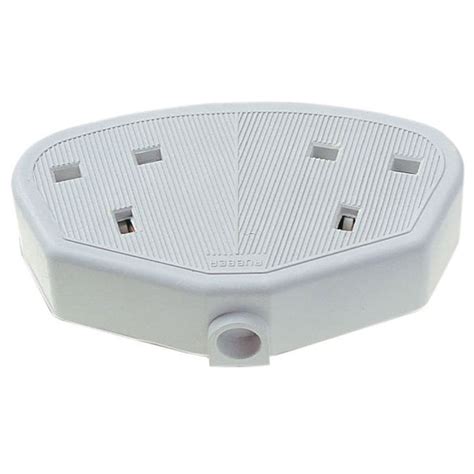 Dencon 9422wnb Rubber Trailing Socket 13a 2 Gang White Rapid Electronics