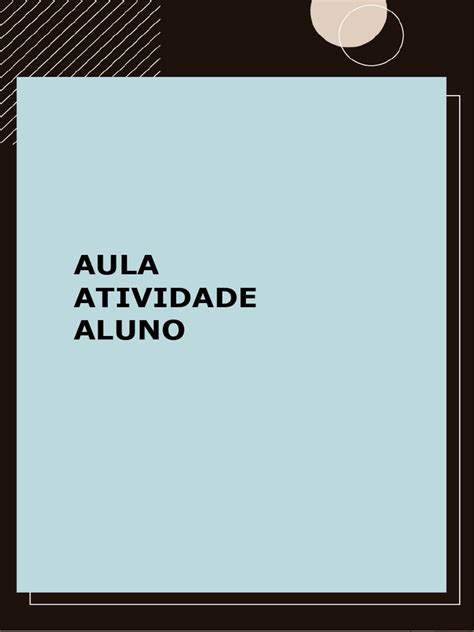 Aula Atividade Aluno Pdf Obesidade
