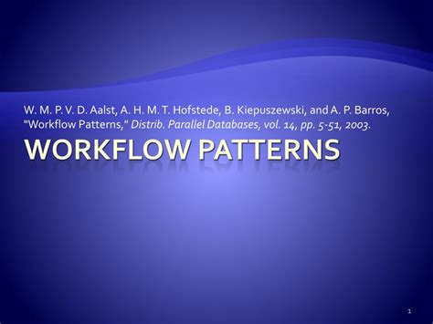 PPT Workflow Patterns PowerPoint Presentation Free Download ID 1672052