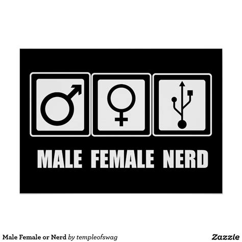 Male Female Or Nerd Poster Funny Posters Make Your Own Poster Modern