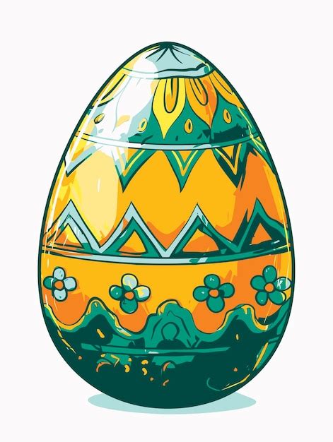 Premium Vector Vector Cartoon Easter Egg White Background