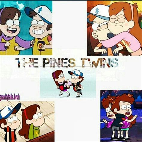 Awe The Pines Twins Cards Gravity Falls Twins