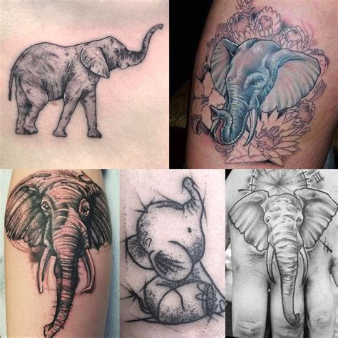 Realistic Color Elephant Tattoo