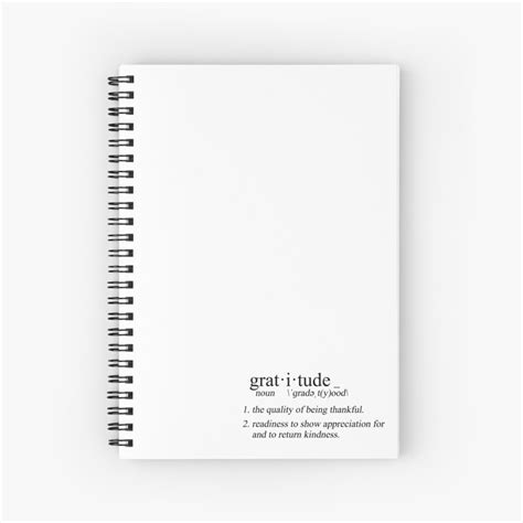 Define Gratitude Spiral Notebook By Loss For Words Redbubble