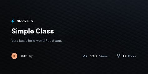 Simple Class Stackblitz