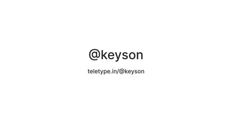 Keyson — Teletype
