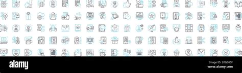 Mobile Optimization Vector Line Icons Set Mobile Optimization