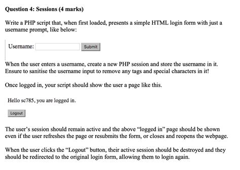 Solved Question 4 Sessions 4 Marks Write A PHP Script Chegg Com