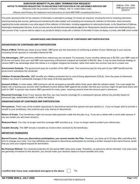 Dd Form 2656 2 Survivor Benefit Plan Sbp Termination Request Dd Forms