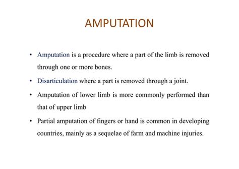 Amputation Pdf