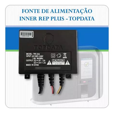 Fonte Energia P Relógio De Ponto Topdata Inner Rep Plus Frete Grátis