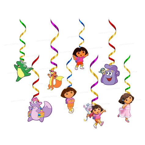 Dora Theme Swirls Personalized Birthday Party Decorations Online Party Supplies India