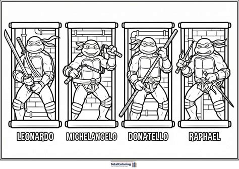 Ninja Turtles Coloring Pages Free Printable Pdf