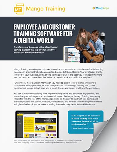 Mangoapps Lms Data Sheet Mangoapps