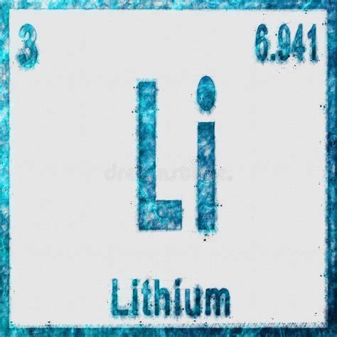 Lithium Chemical Element Blue On White Stock Illustration Illustration Of Laboratory