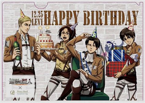 Official Art Aot X Sanrio Official Art Levi Ackerman Birthday Aot