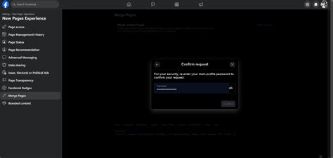 I M Trying To Merge Two Of My Pages Together And Anytime I Click Confirm The Button Either