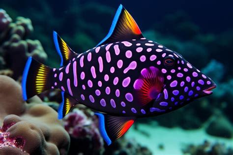 Premium Photo Oceanic Oddities The Clown Triggerfish Adventure