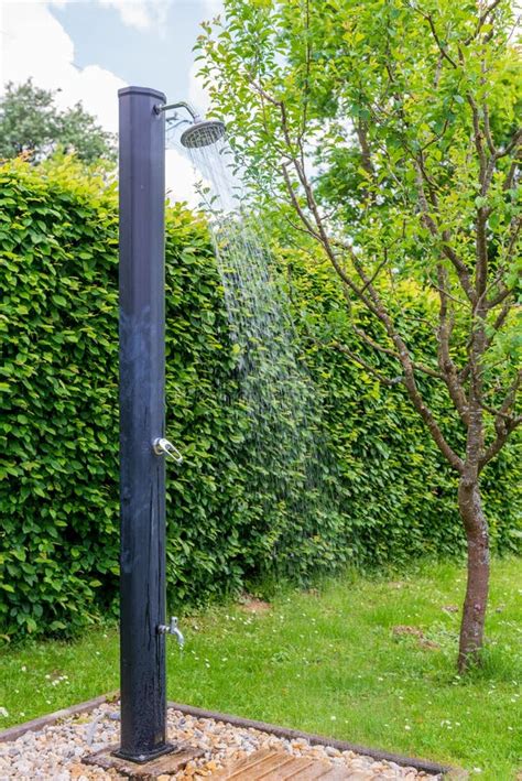 Outdoor Shower For Shower In The Garden Stock Image Image Of