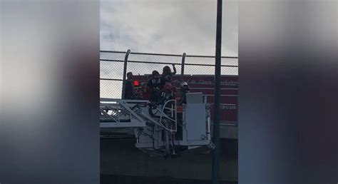 Fire Crews Rescue Woman Dangling From Taylor Street Overpass Country