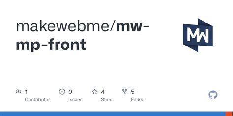Github Makewebmemw Mp Front