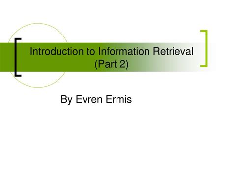 Ppt Introduction To Information Retrieval Part 2 Powerpoint