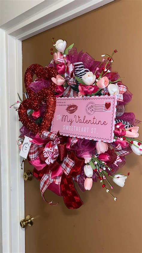 Sweetheart Valentine Wreath Valentines Day Valentines Wreath