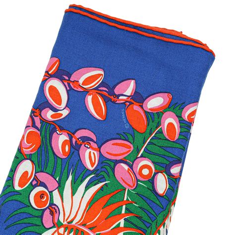 Hermes Tricolor Mythiques Phoenix Cashmere Silk Shawl The Closet