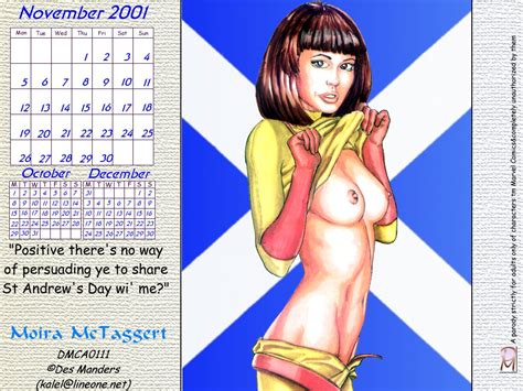 Rule 34 2001 Calendar Medium Dated Des Manders Marvel Moira