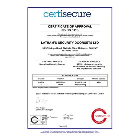 Pas 24 Rated Door Secured By Design Lathams Steel Doors