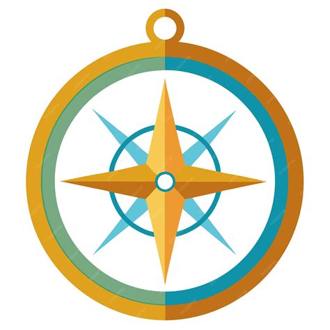 Compass Clipart Cartoon Style Vector Illustration Premium Ai