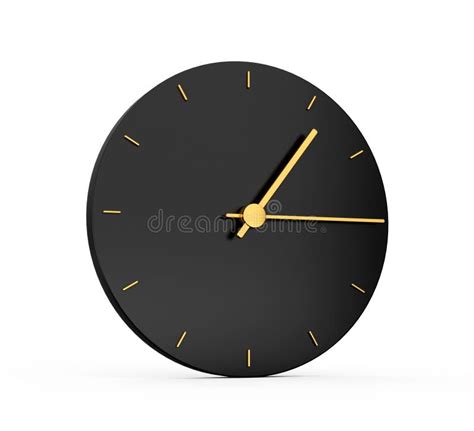D Rendered Illustration Of A Premium Gold Clock Icon On White Icon Background Stock