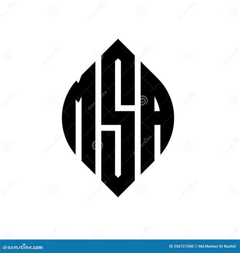 Msa Circle Letter Logo Design With Circle And Ellipse Shape Msa Ellipse Letters With