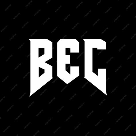 Premium Vector Bec Letter Logo Design For Technology Company Bec Logo Design Black And White