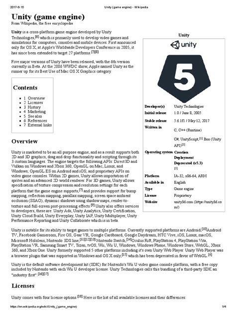 unity game engine wikipedia pdf unity game engine