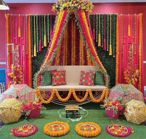 Mehendi Decor Mehndi Set Up Decor Mehndi Backdrop Ideas Indian