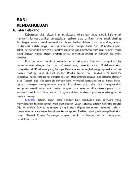 Pengantar Mikrotik Mikrotik Materi Pertama Ppt