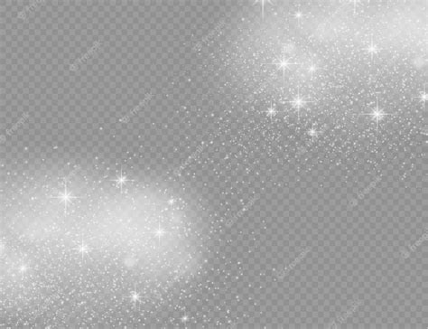 반짝이는 먼지 입자 Bokeh 크리스마스 불꽃 조명 효과 스파클 흰색 불꽃 스타 흐림 벡터 프리미엄 벡터