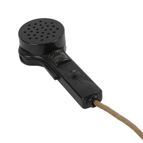 Ww2 Period Black Bakelite Hand Held Microphone With Press To Talk Switch Electro Props Hire